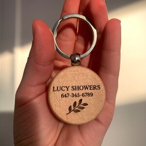 Wooden Engraved Keychain, Personalized Special Gift Key Chain, Small ...