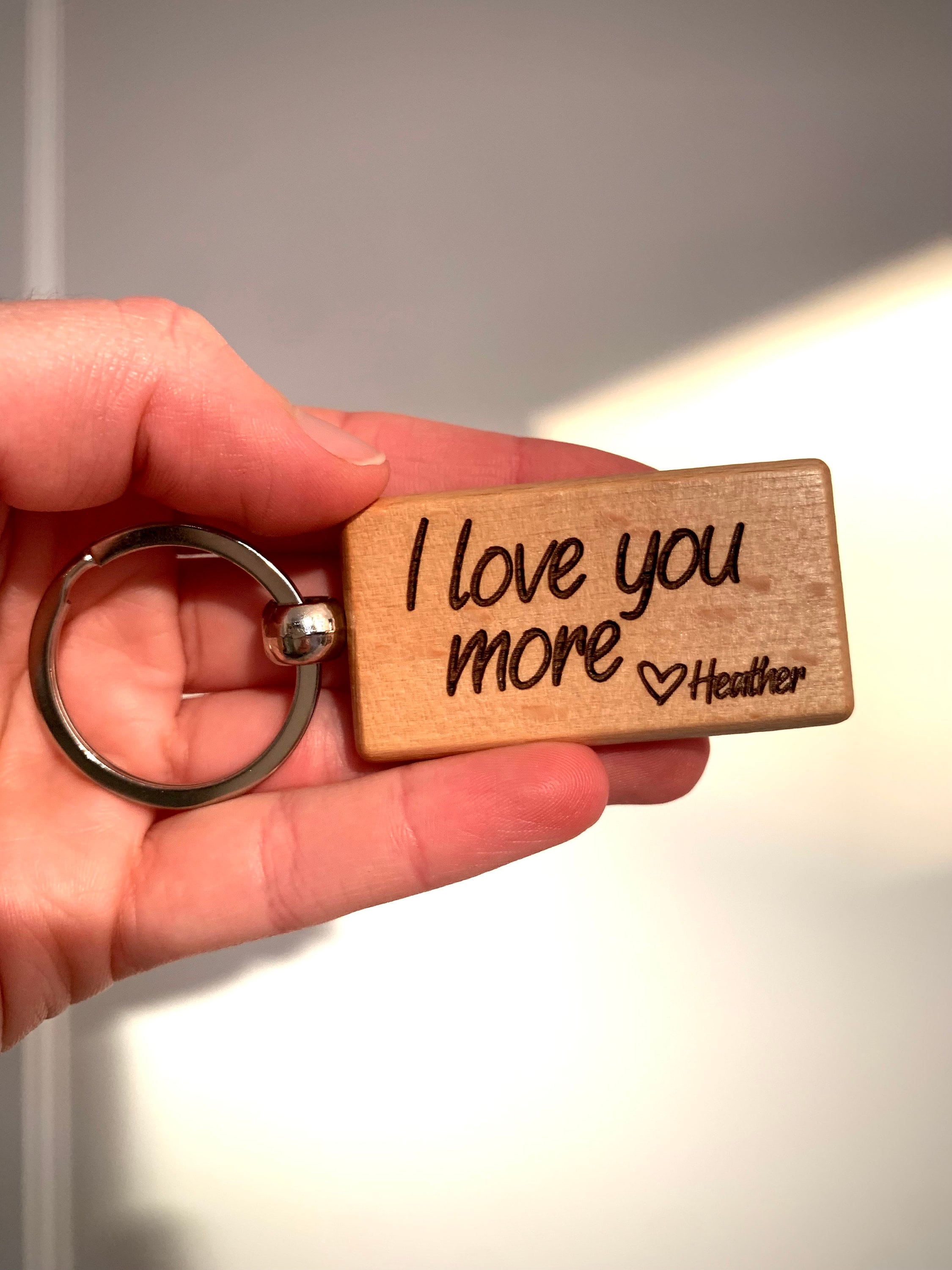 Wooden Engraved Keychain, Personalized Special Gift Key Chain, Small ...