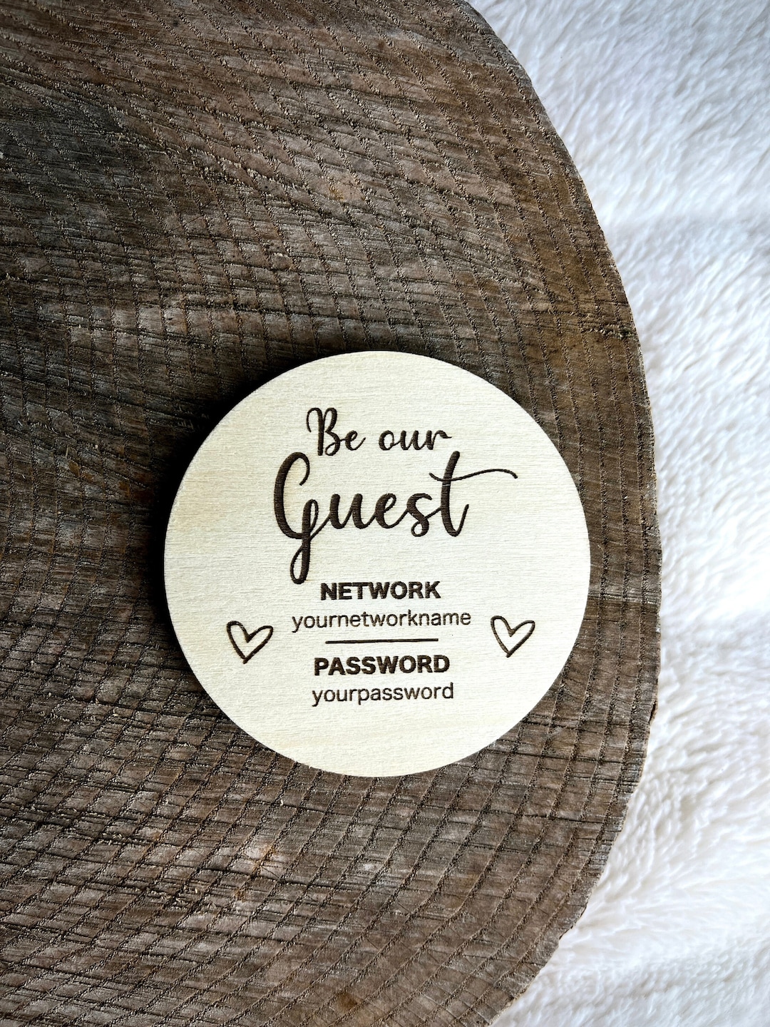Custom Wooden Wifi Magnet, Wifi Password Sign, Airbnb Personalized Wifi ...