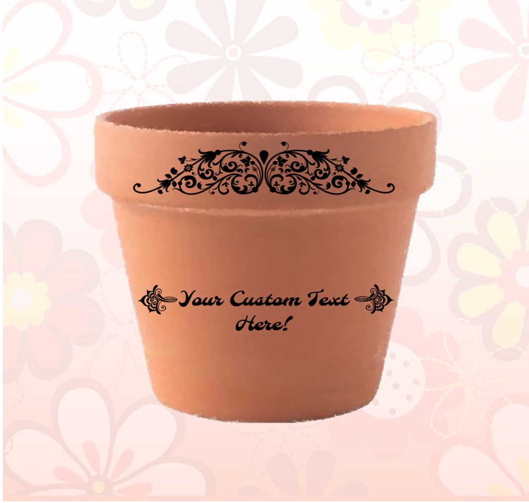 Custom Text Mini Plant Pot - Etsy