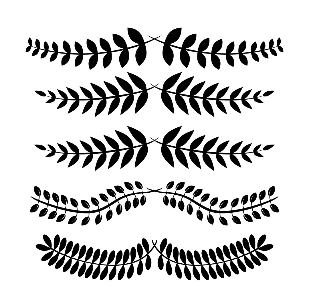 Leaf Dividers Svg, Leaves Dividers Svg, Cricut Leaf Svg, Vector Leaf ...