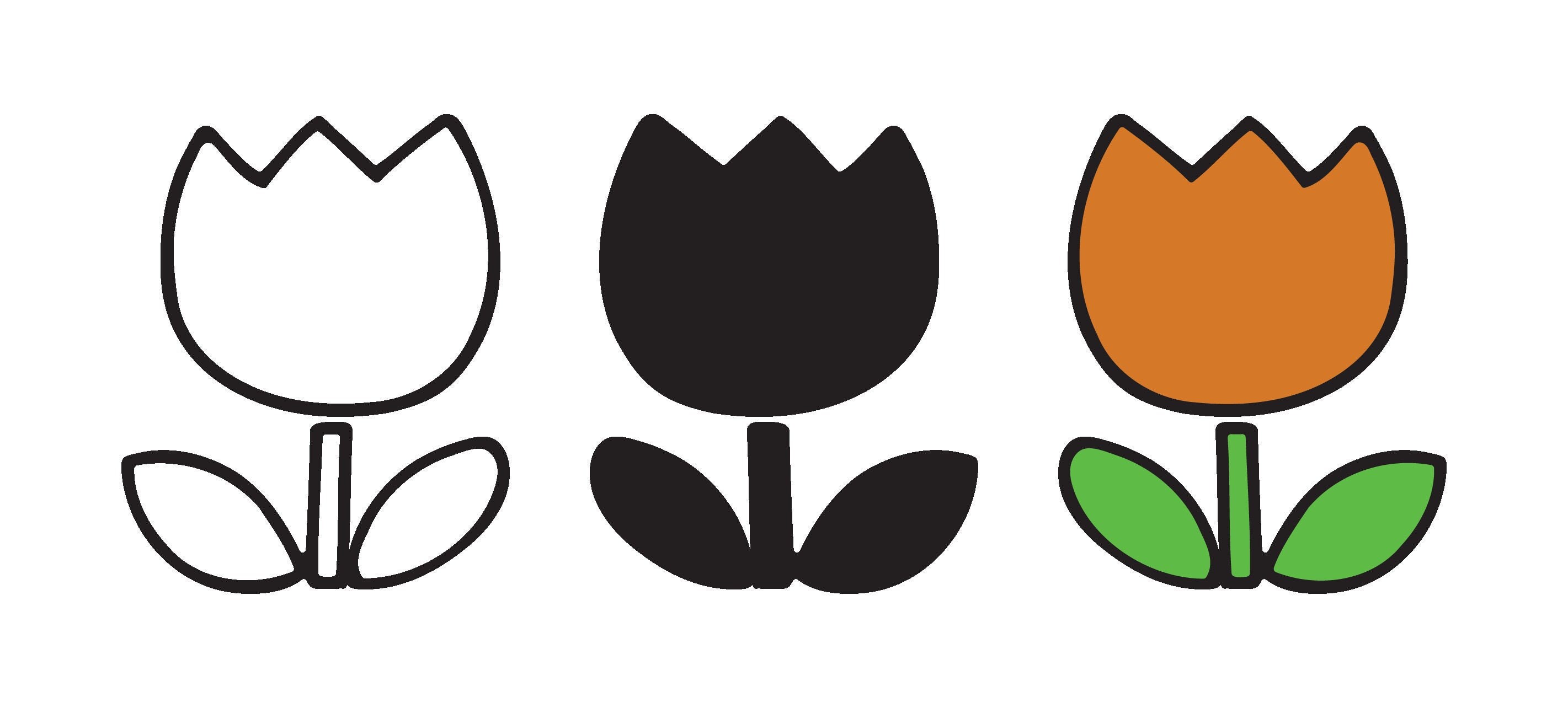 Tulip Svg, Tulips Svg, Flower Svg, Cut File, Cricut Silhouette, Flowers ...