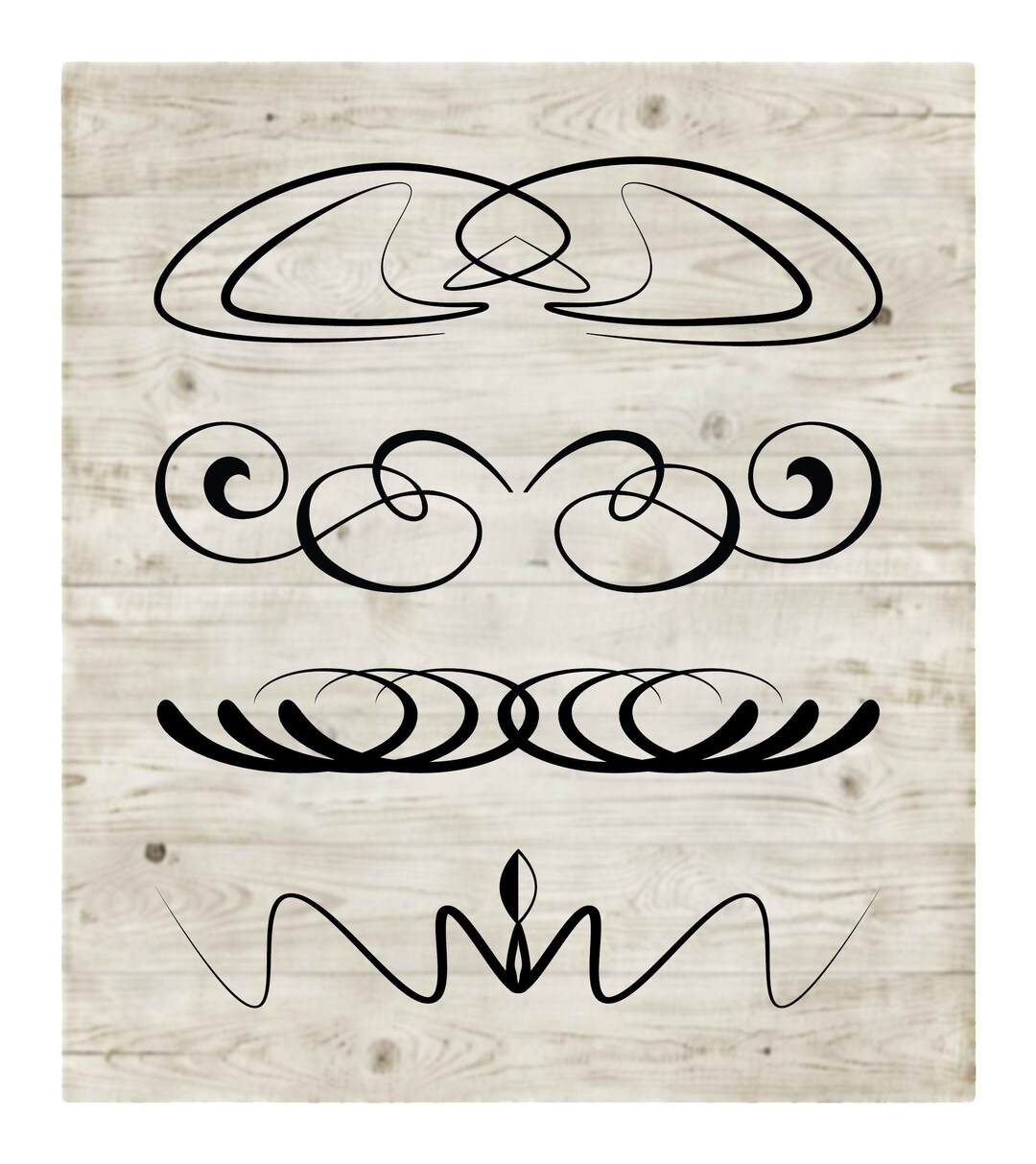 Swirl Line Art Silhouette Svg, Line Art Svg, Swirls Svg, Cut File ...