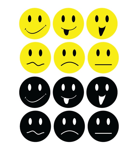 Faces SVG Cricut Cut File Smiley Face Iron on File | Etsy