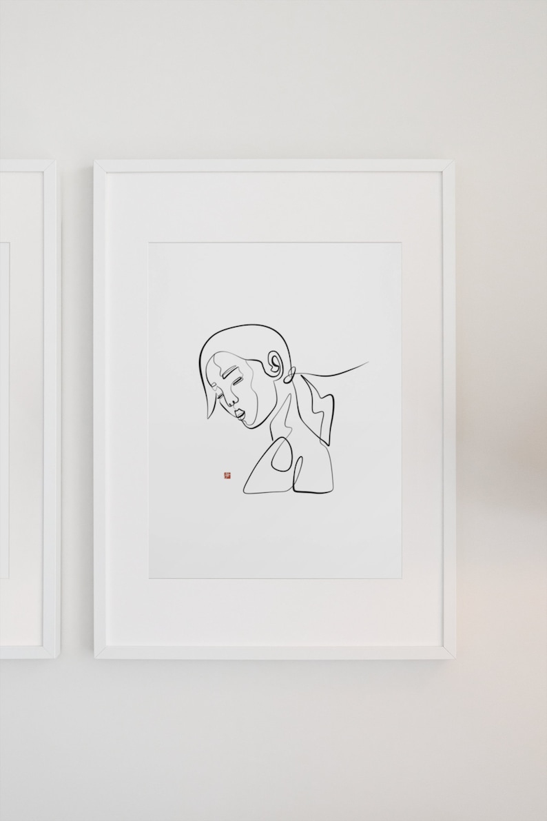 DIGITAL FILE Line Art Hand-drawn Female Fine Art - Etsy