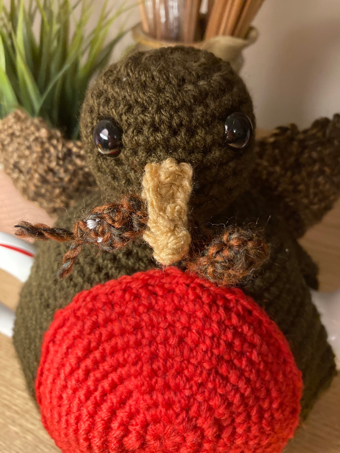 Mr Robin With Wings Tea Cosy Hand Crochet Handsome Unique Keepsake - Etsy