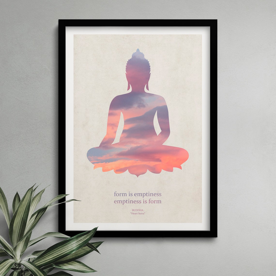 form-is-emptiness-buddha-wall-art-yoga-poster-yoga-wall-etsy