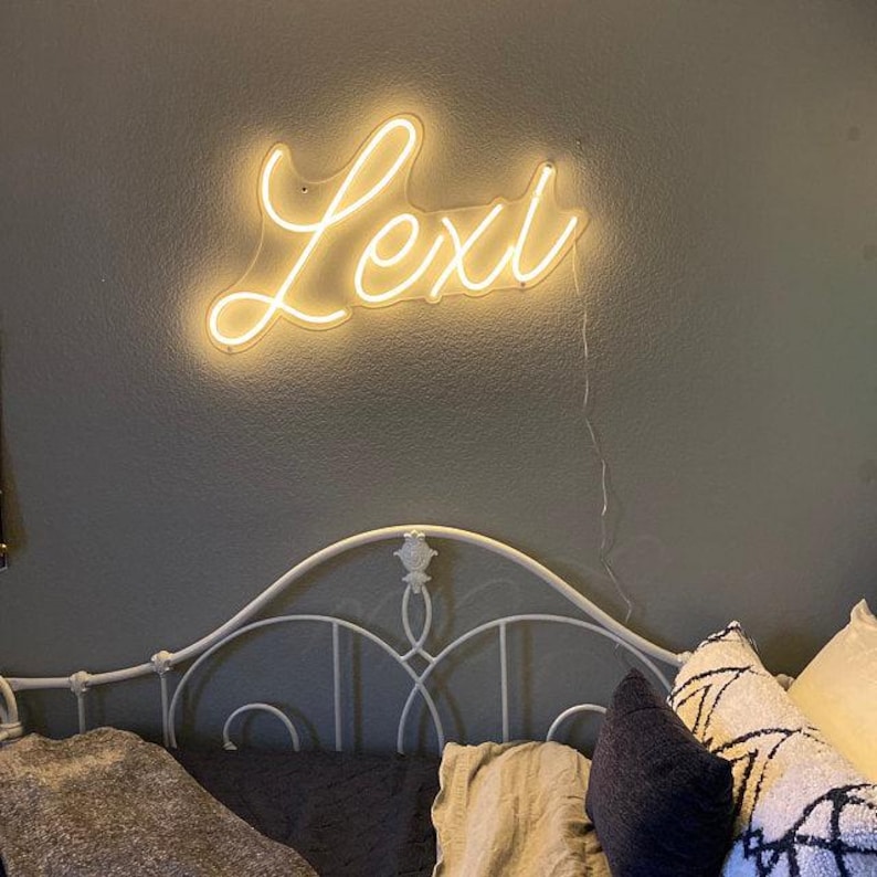 Custom Name Neon Sign, Home Wall Decor, LED Name Sign, Room Wall Decor ...
