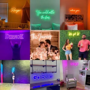 Custom Family Name Neon Sign - Personalized Last Name LED Sign ...