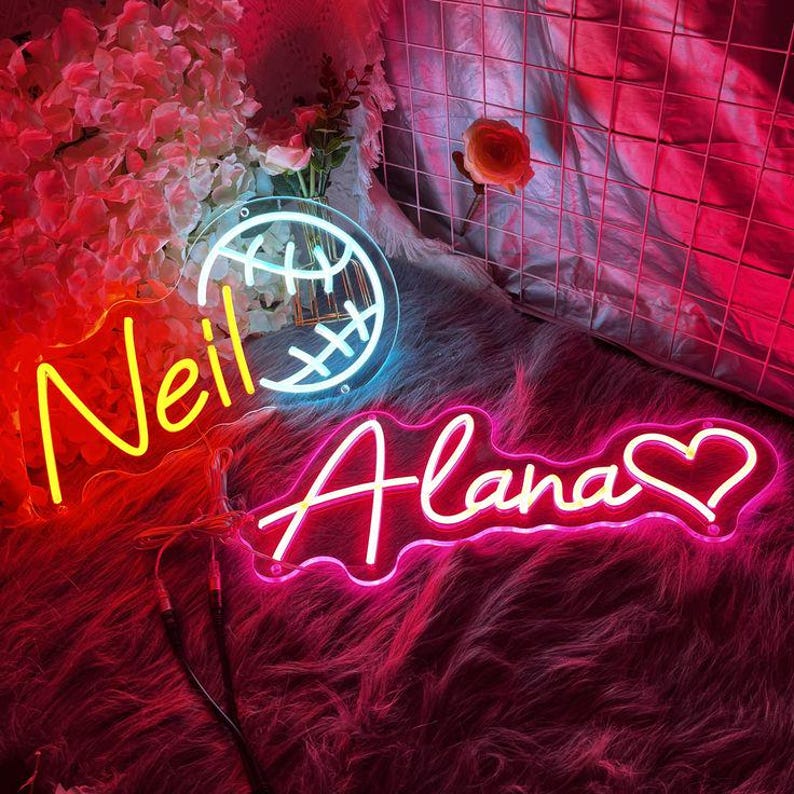 Custom Name Neon Sign, Neon Sign Bedroom, Kid Room Décor, Wall Décor ...