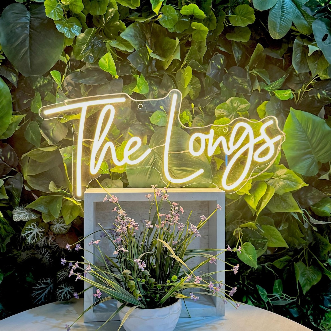 Custom Name Neon Sign, Wedding Neon Sign, Family Name Neon Sign, Kids ...