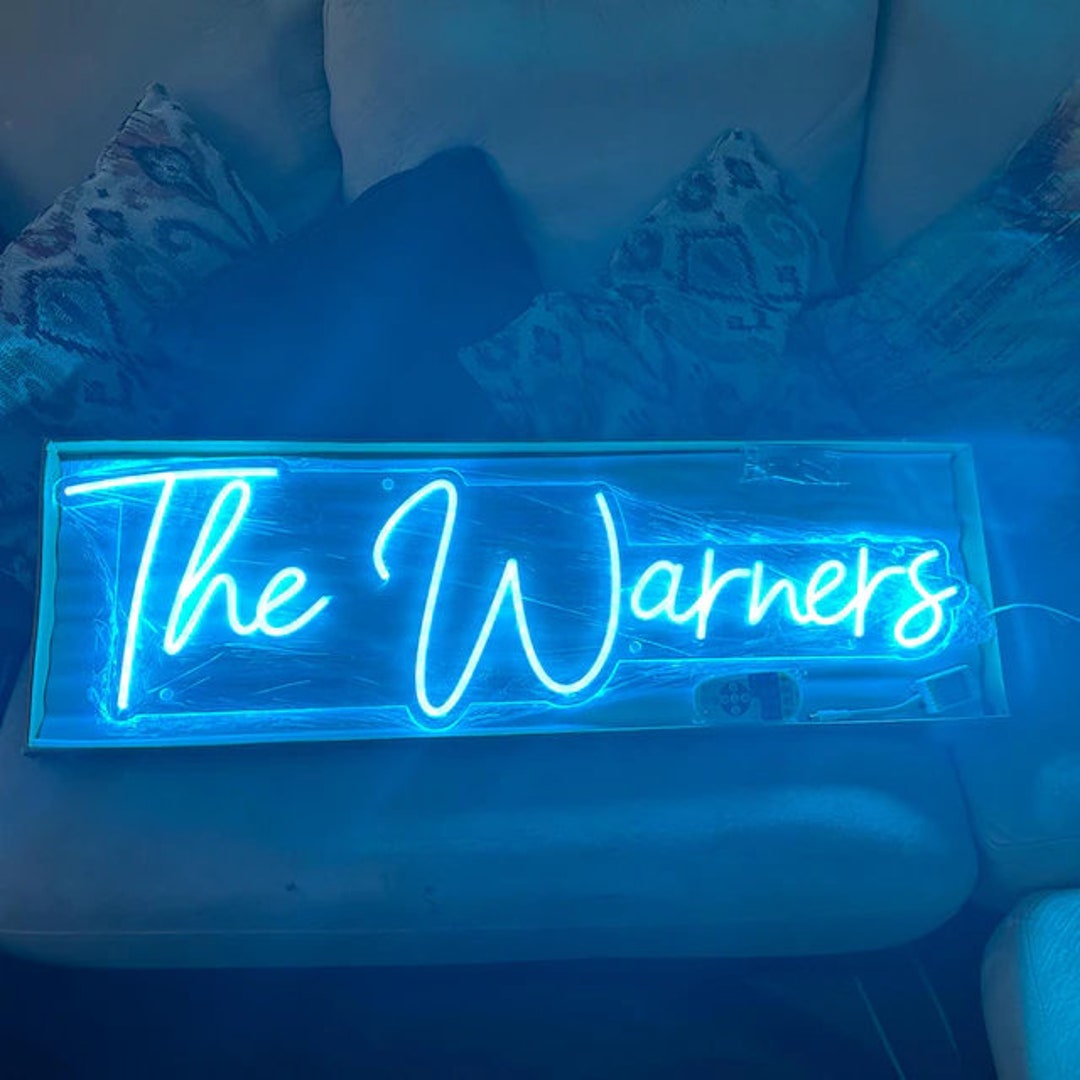 Custom Name Neon Sign, Wedding Neon Sign, Family Name Neon Sign, Baby ...
