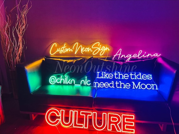 Custom Name Neon Sign Neon Light Sign Personalized Neon - Etsy