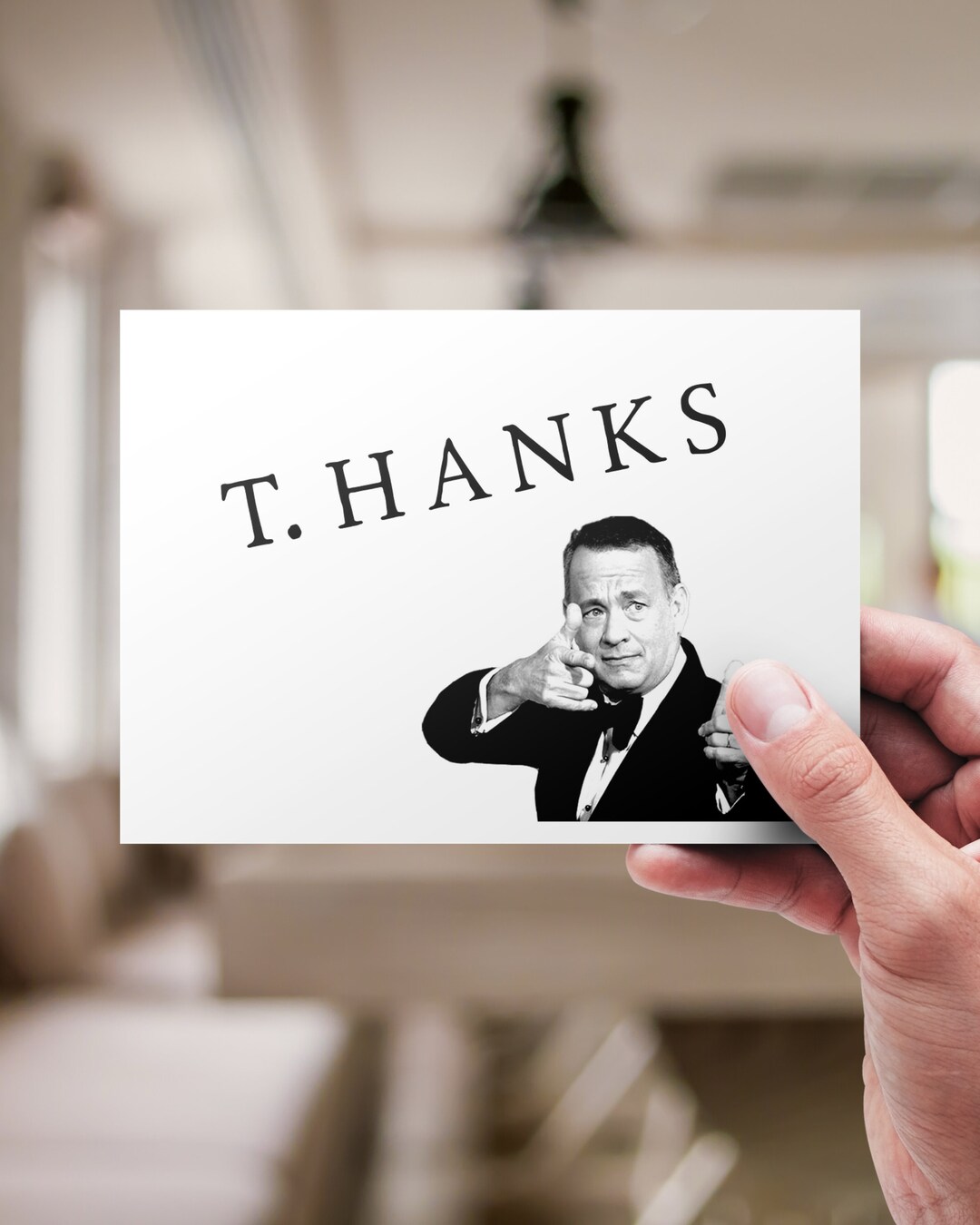 T Hanks Funny Tom Hanks Thank You Card Etsy
