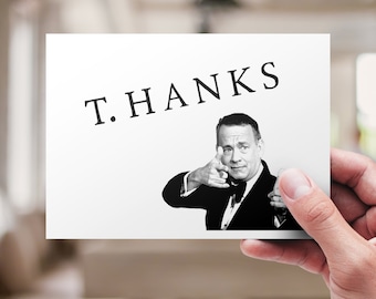 T. Hanks Thank You Card - Etsy