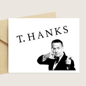 T. Hanks Funny Tom Hanks Thank You Card - Etsy