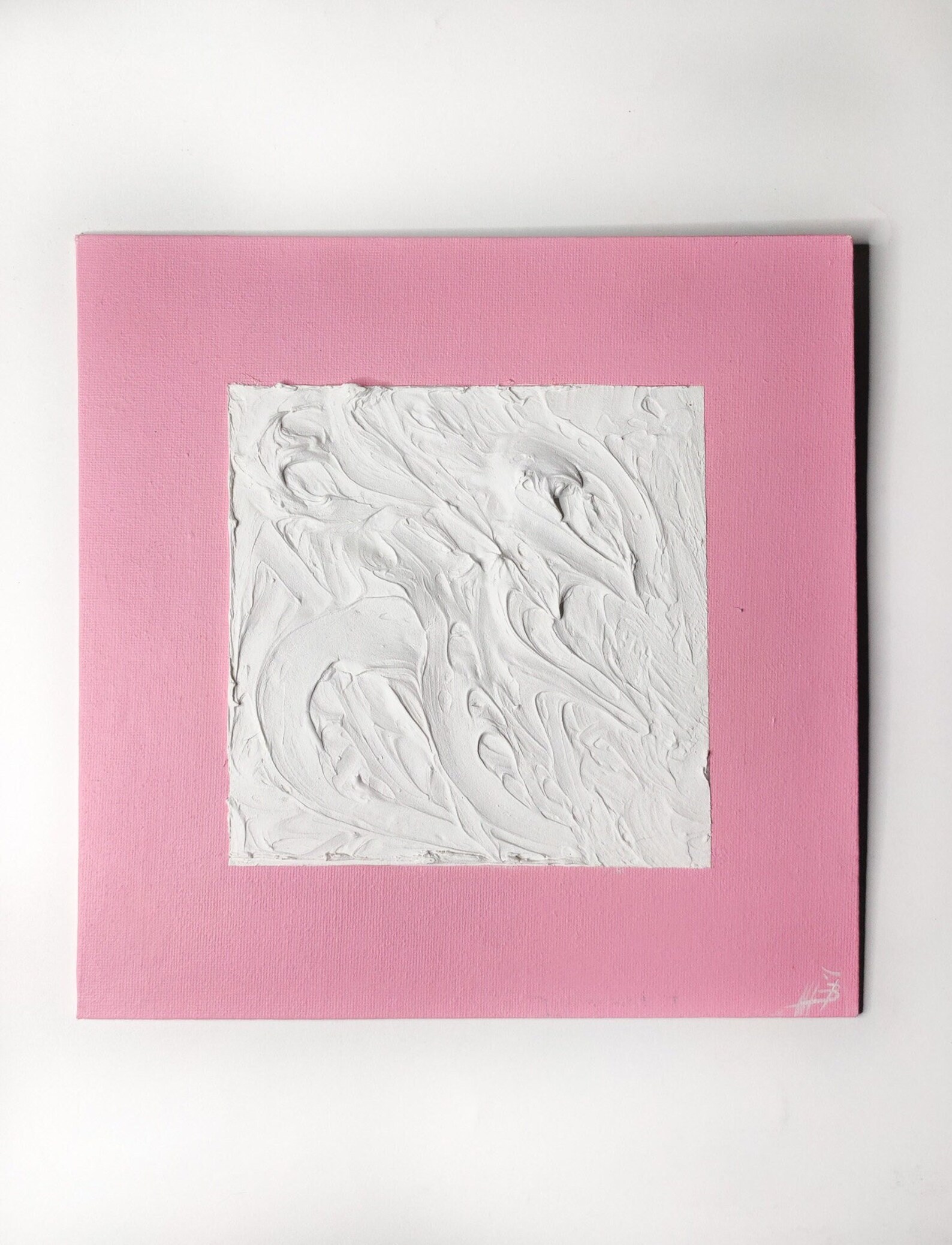 Pink Minimalistic Acrylic Relief Painting, 3D Art, 3D Painting - Etsy