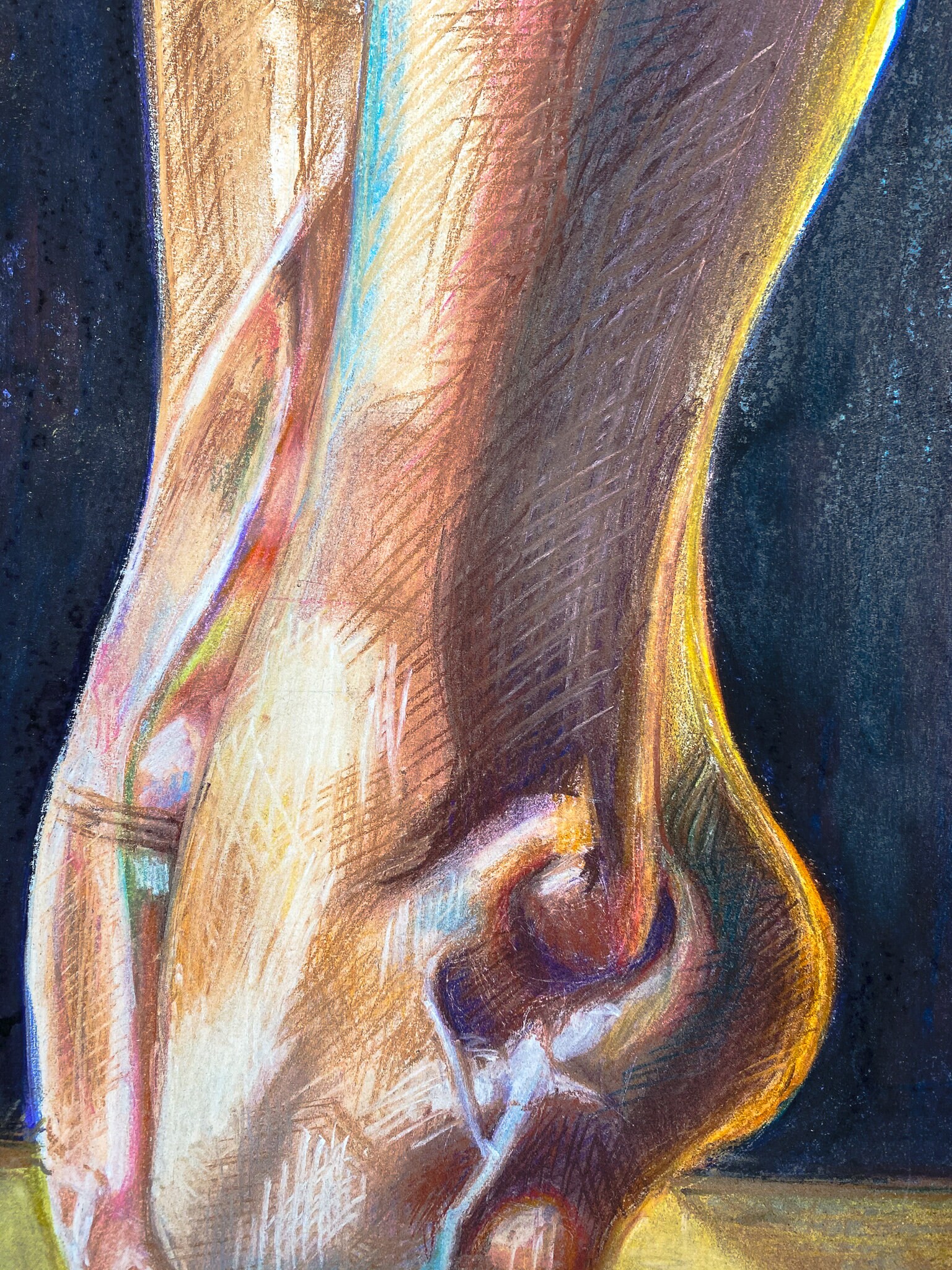 Pastel Foot Drawing, Academic Drawing With Dry Pastels, Perfect Gift ...