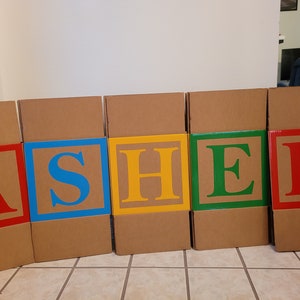 Baby Shower Decorations Name Decor Blocks Birthday Decoration Toy Story ...