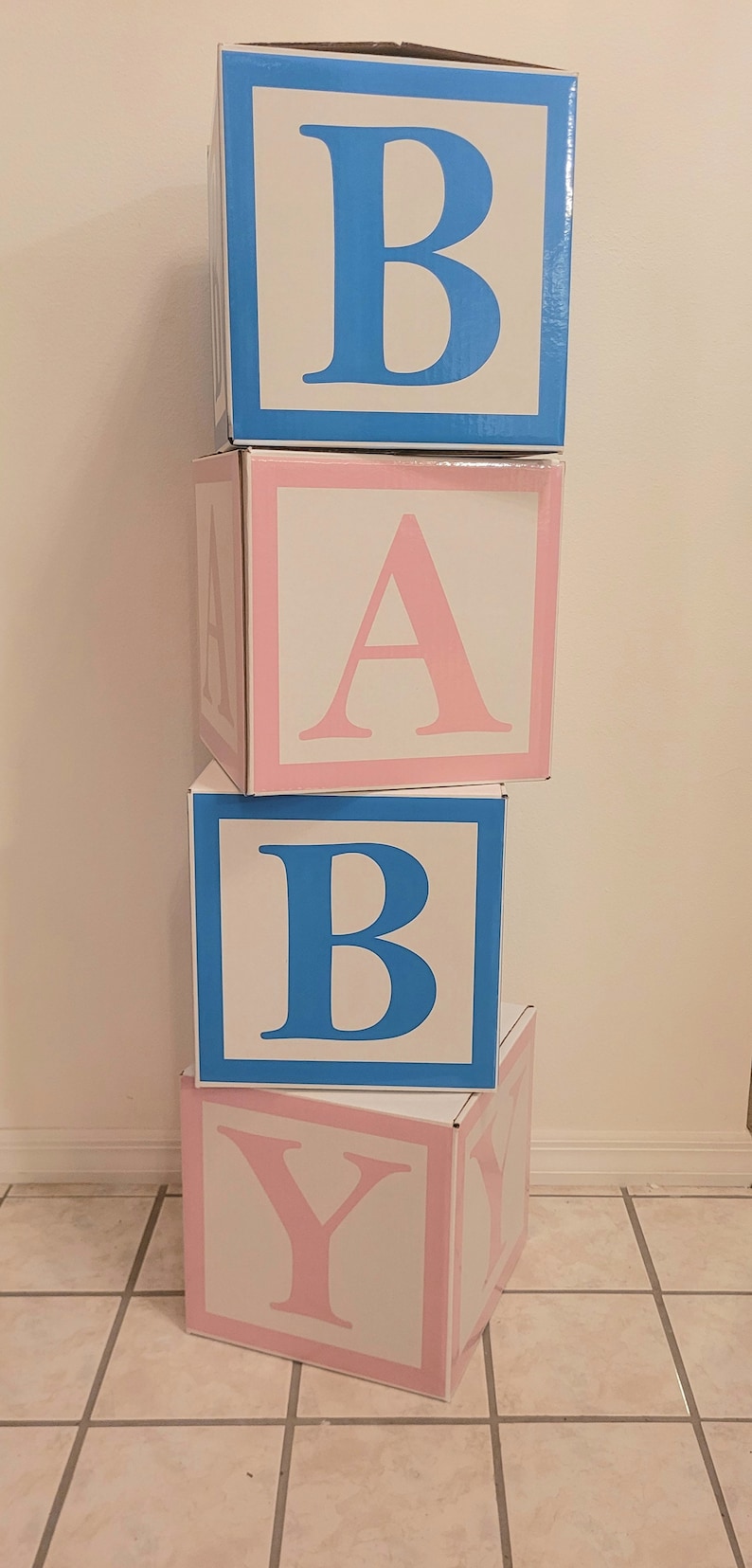 Baby Shower Decorations Name Decor Blocks Birthday Decoration - Etsy