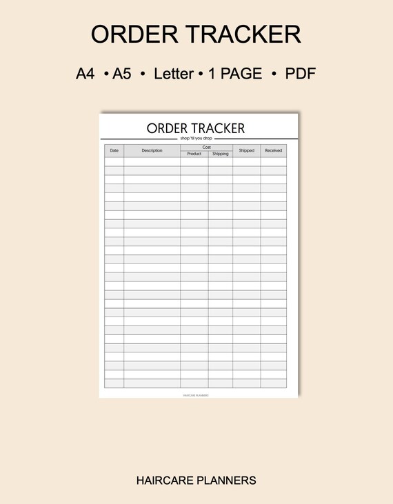 Order Tracker Online Order Tracker Shopping Tracker | Etsy