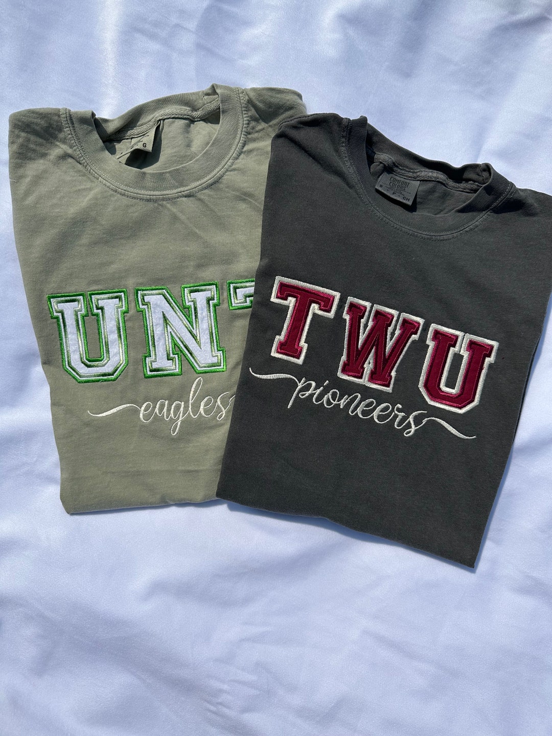 College Shirts, Embroidered College Shirt, Comfort Color Shirt, College ...