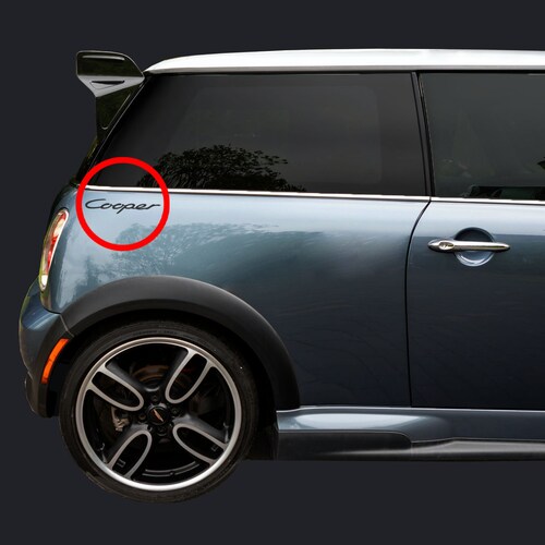 MINI Cooper Vinyl Symbol Mirror Decals Stickers Graphics X2 | Etsy