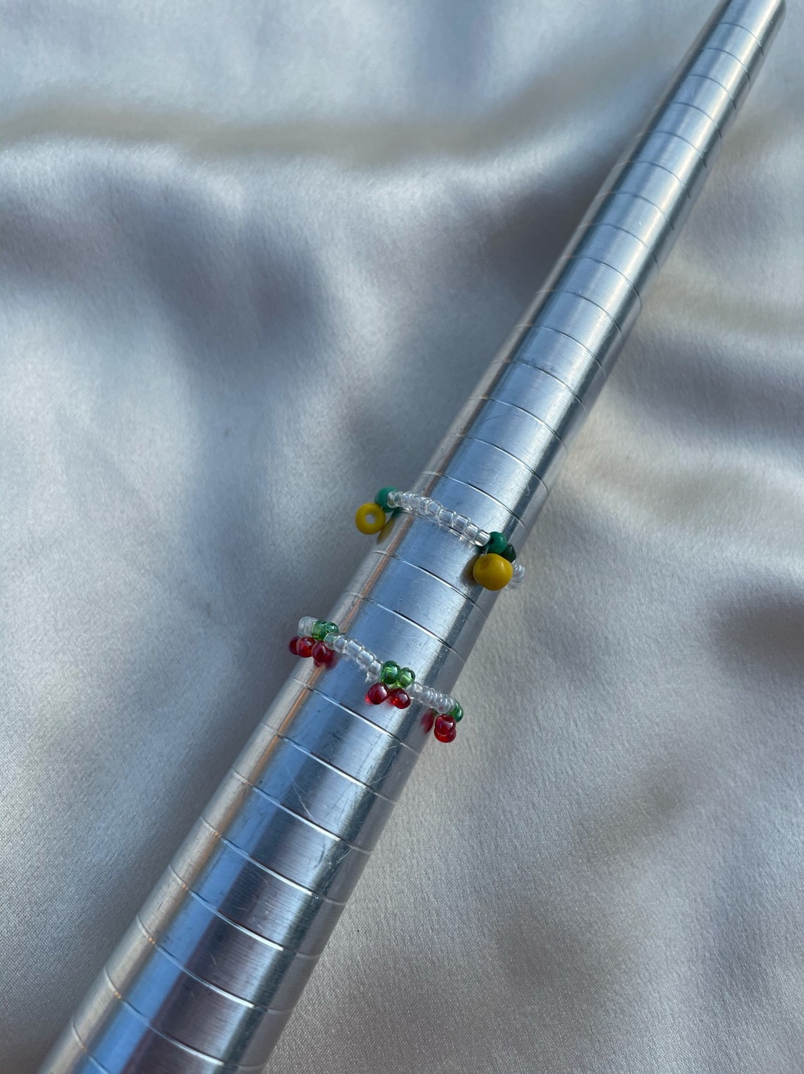 Beaded Cherry/lemon Ring - Etsy Canada