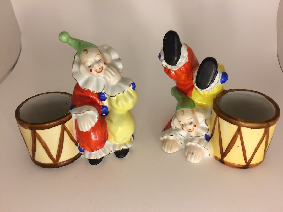 Vintage Pair of Clown Match Holder & Cigarette Holder From the 30s or ...