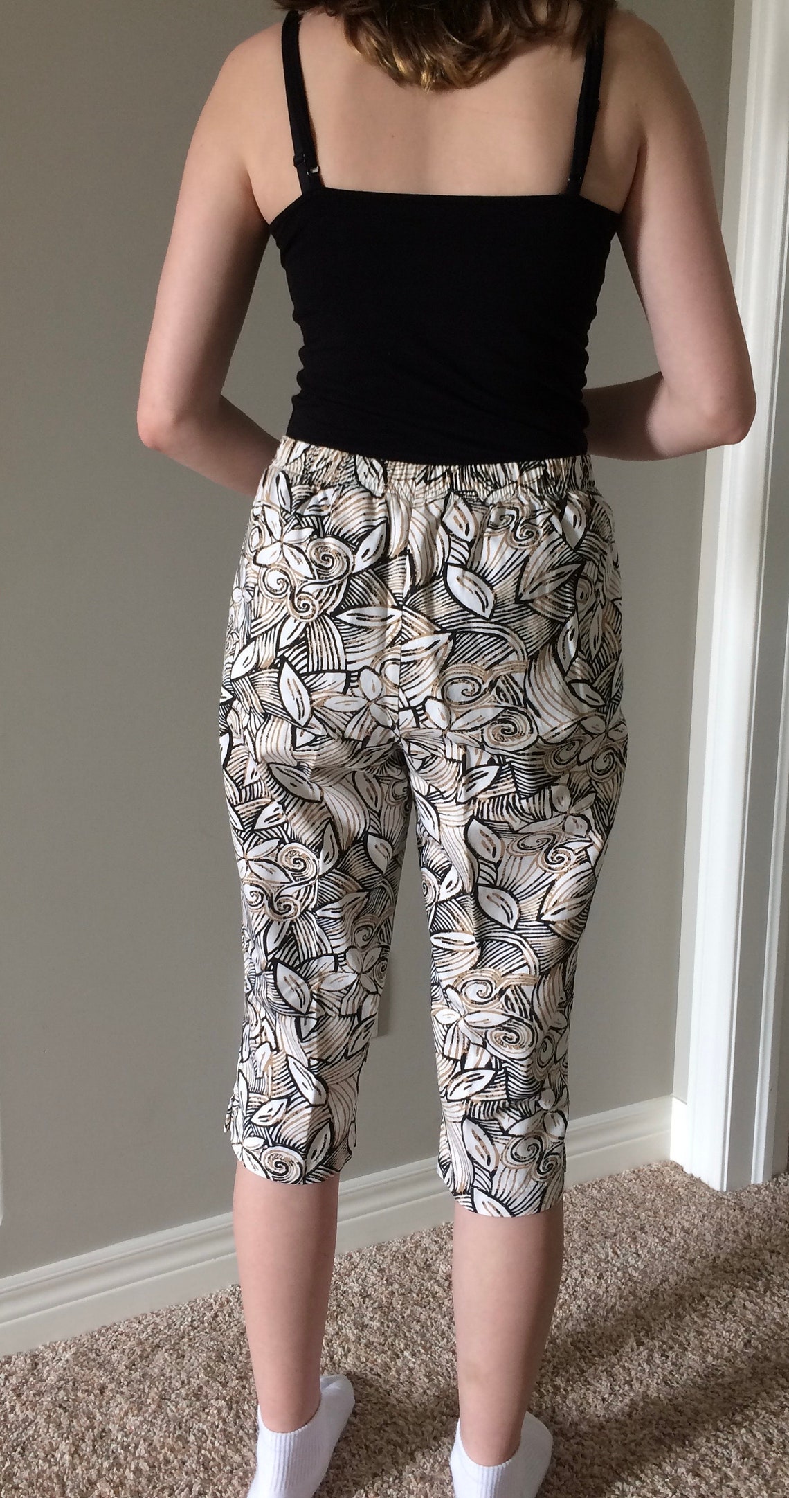 Vintage Capris/ Funky Pattern Capri - Etsy