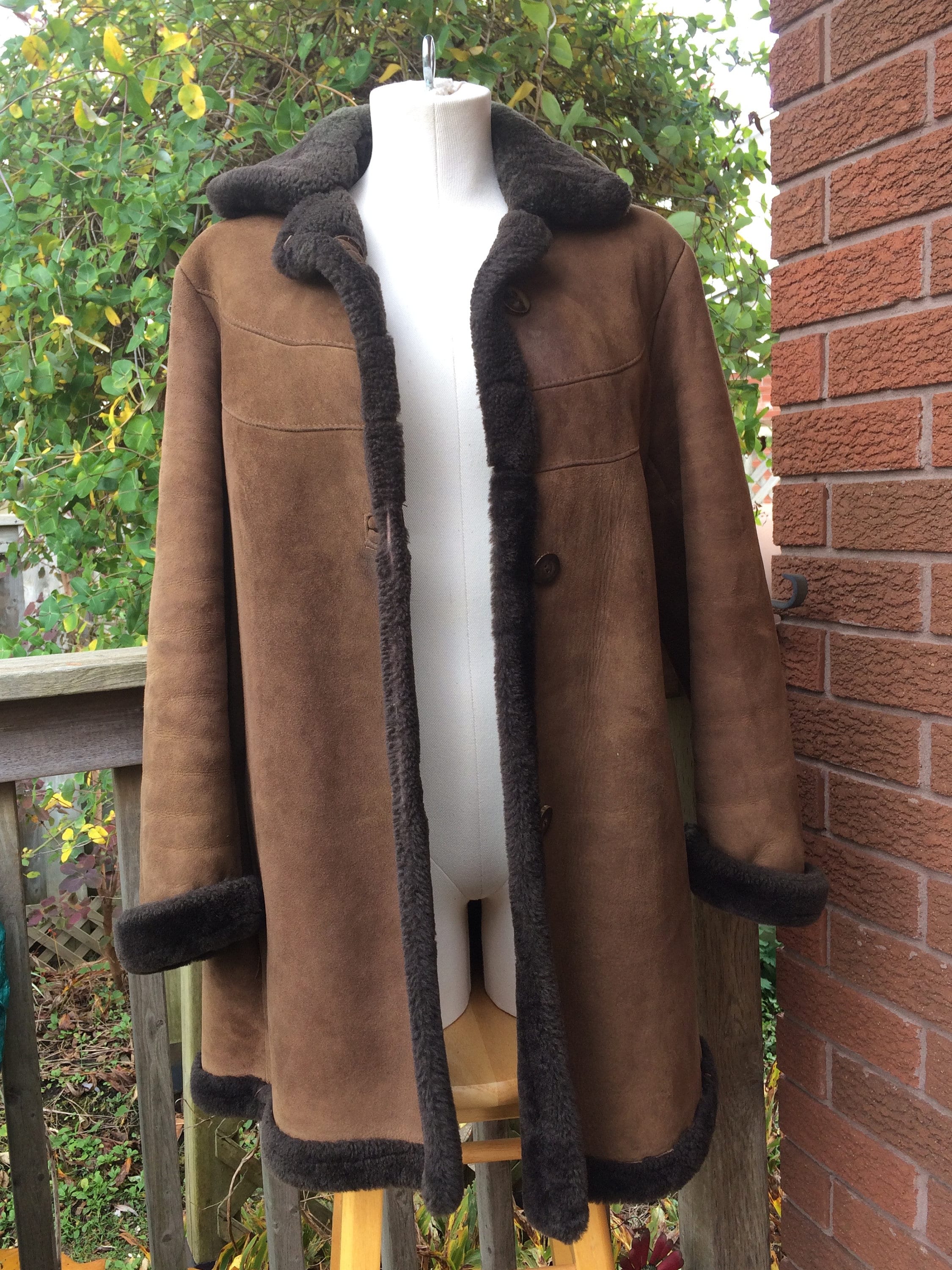 Vintage Sawyer of Napa Womans Winter Coat brown Shearling - Etsy