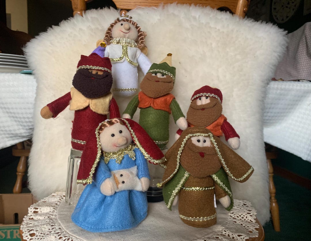 Soft Felt Nativity Set- Mary, Joseph, Baby Jesus, Wise Men, Angel - Etsy