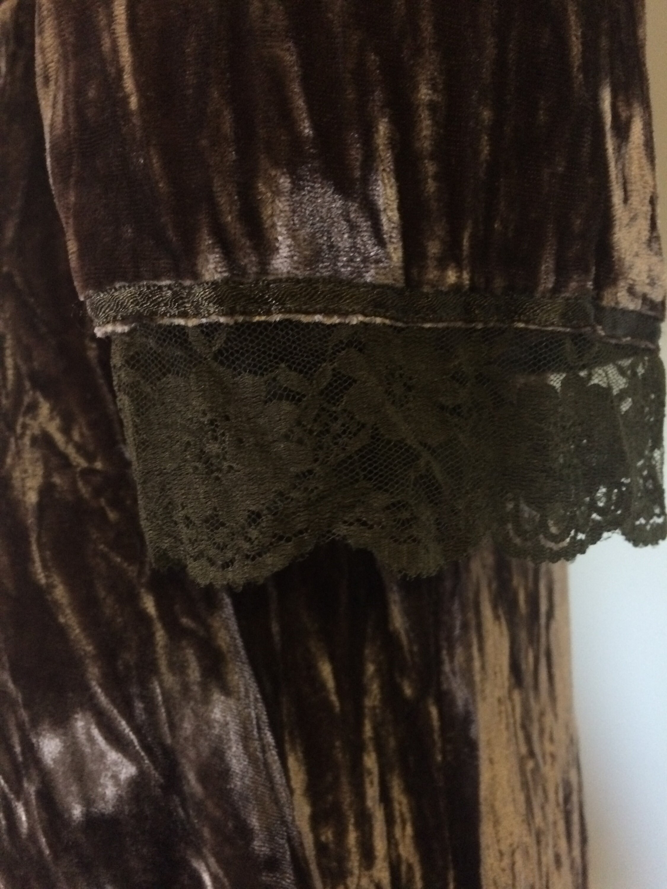 Vintage Crushed Velvet Boho Dress/ Beautiful Brown Silky Velvet From ...