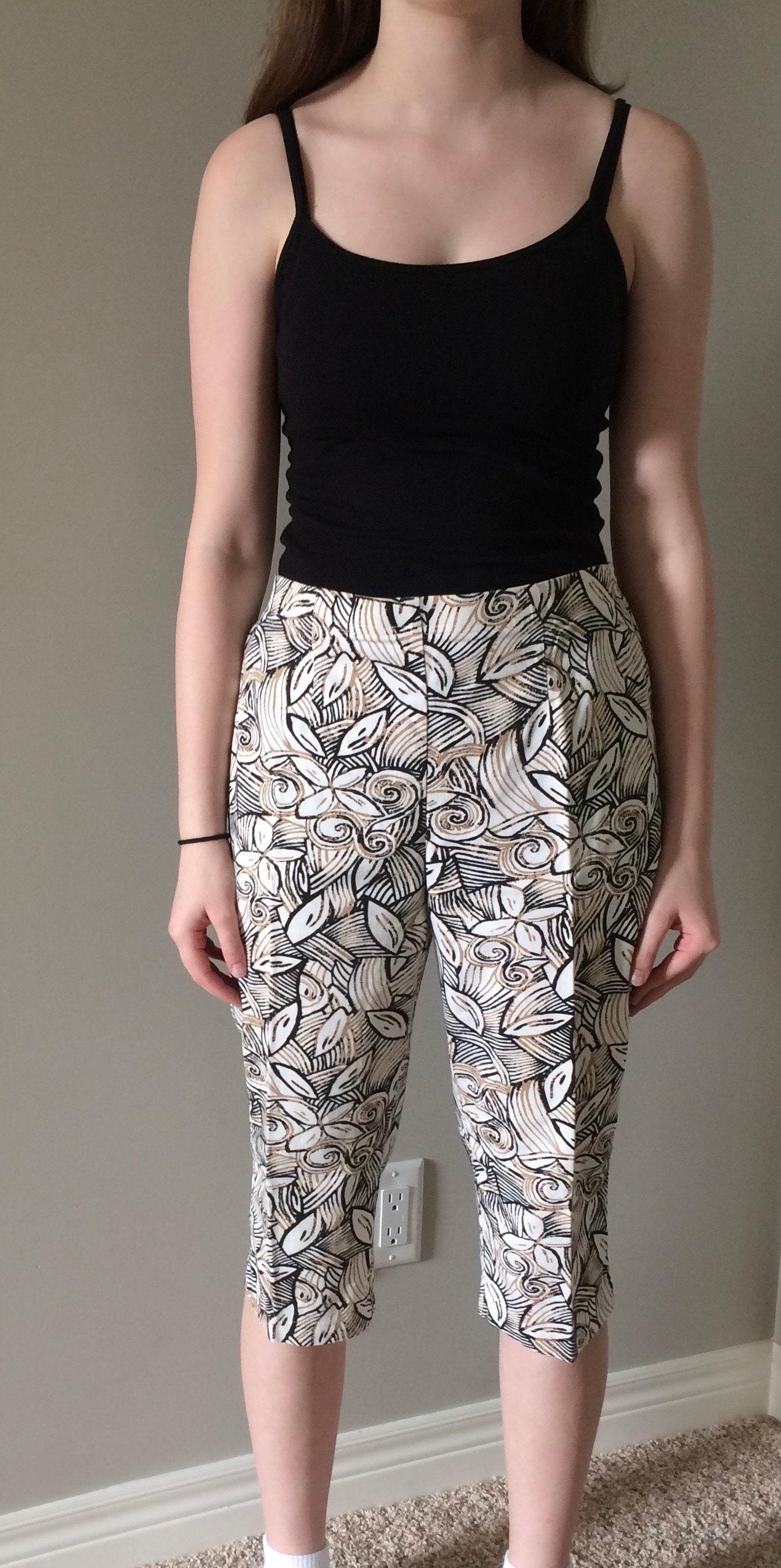 Vintage Capris/ Funky Pattern Capri - Etsy