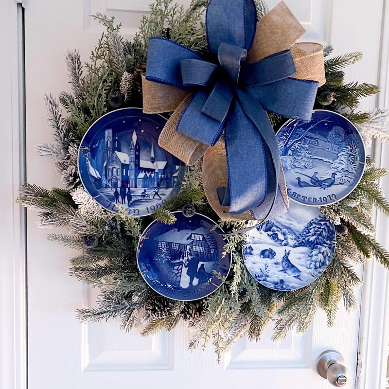 Wreath of Antique Plates - Etsy