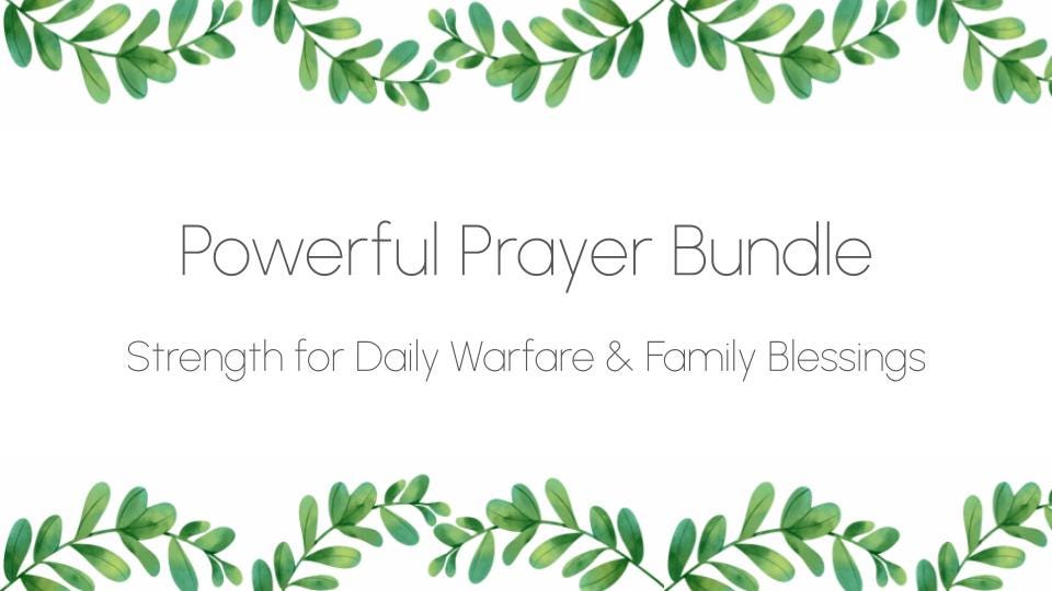 Prayer Bundle Printable | Christian Warfare Prayers | Family Prayers ...