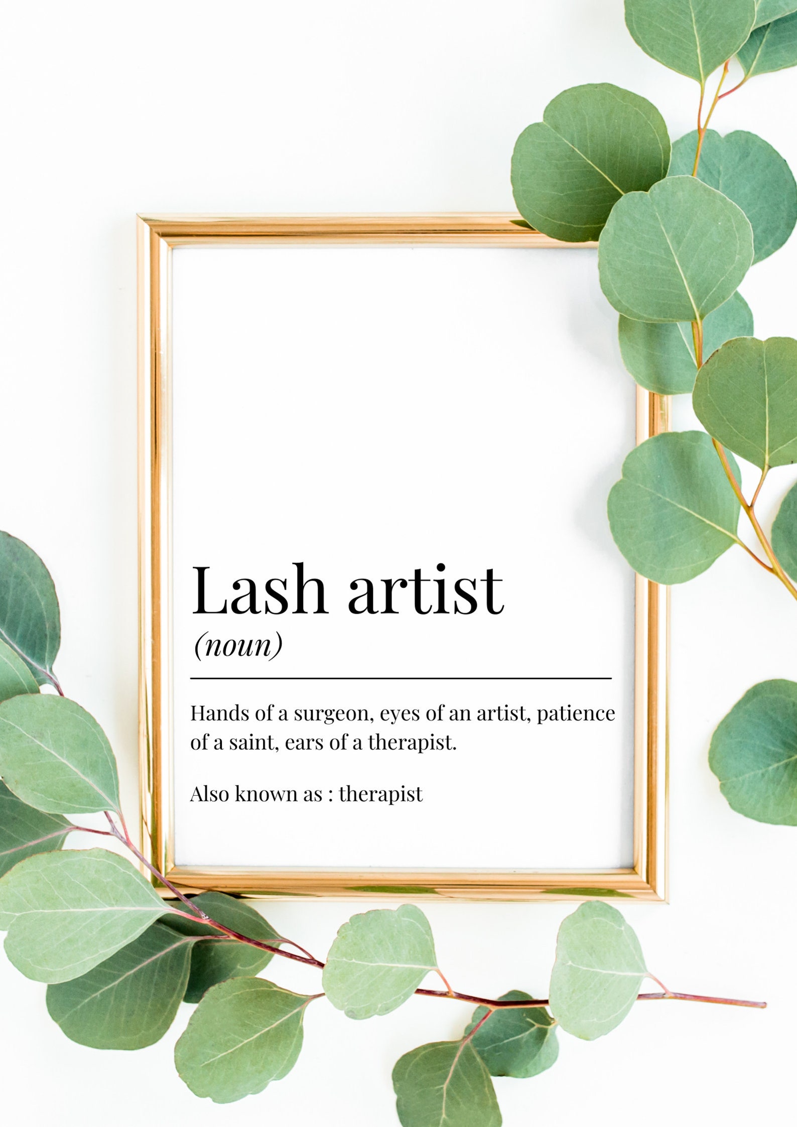 Lash Artist Definition Lash Tech Definition Poster Print - Etsy
