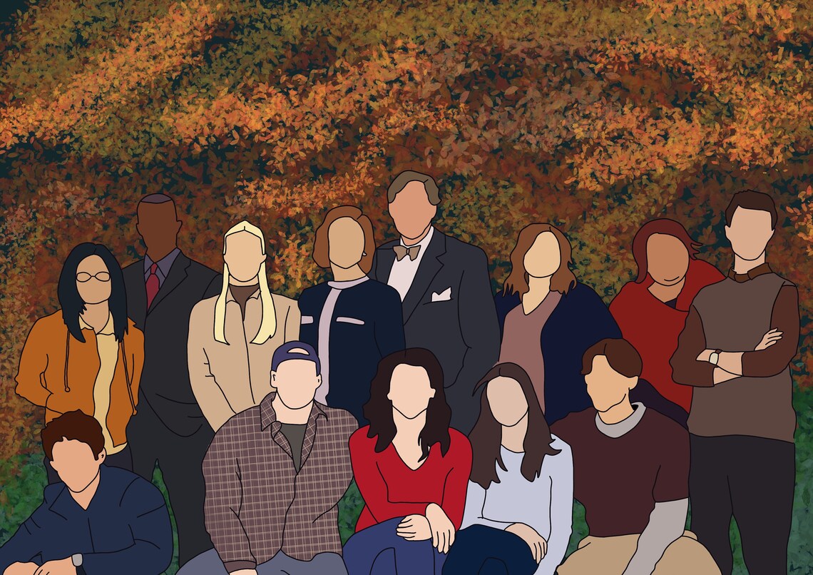 Gilmore Girls Cast Digital Drawing Etsy