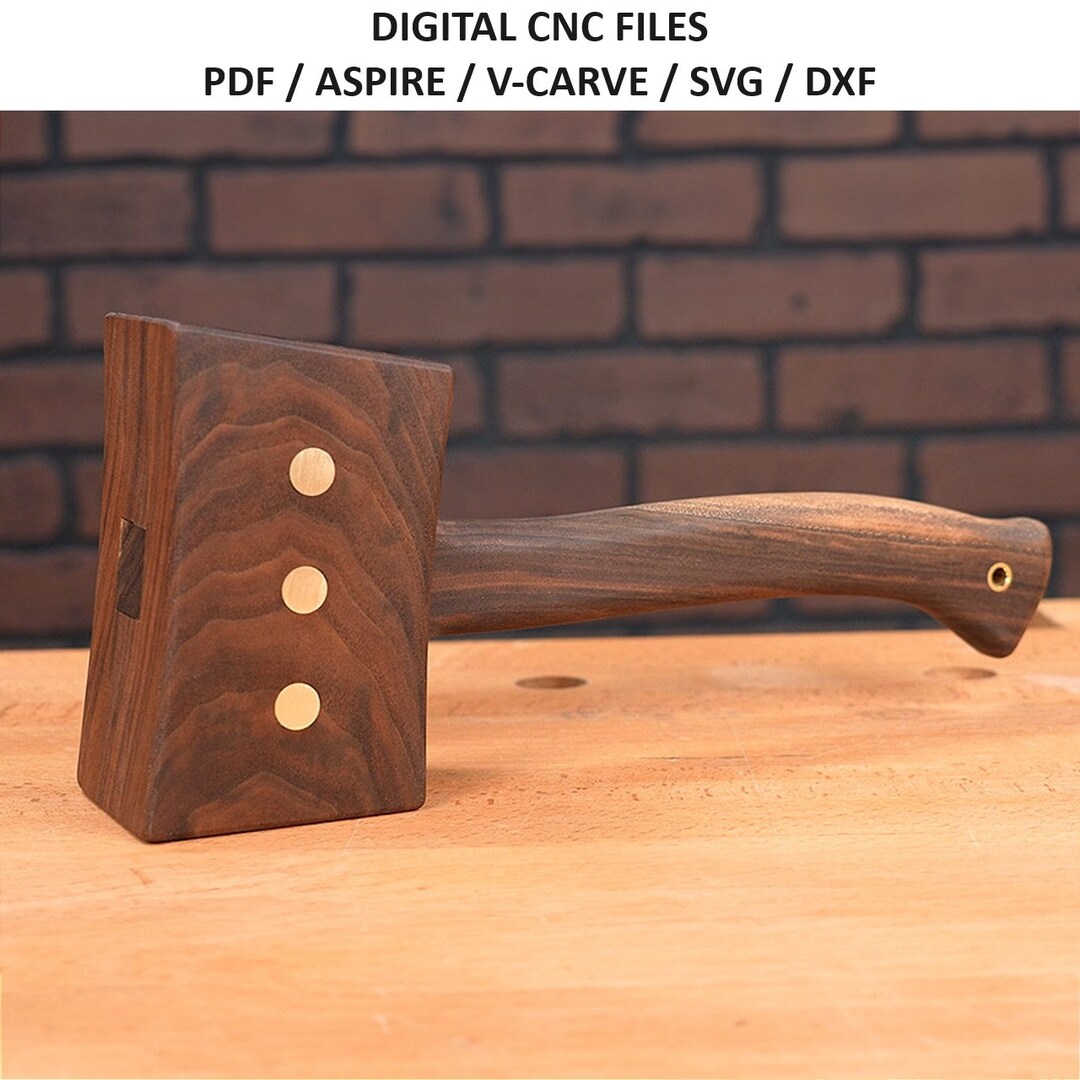 Wood Working Mallet CNC / Pdf / Aspire / V-carve Pro / SVG / DXF Files ...
