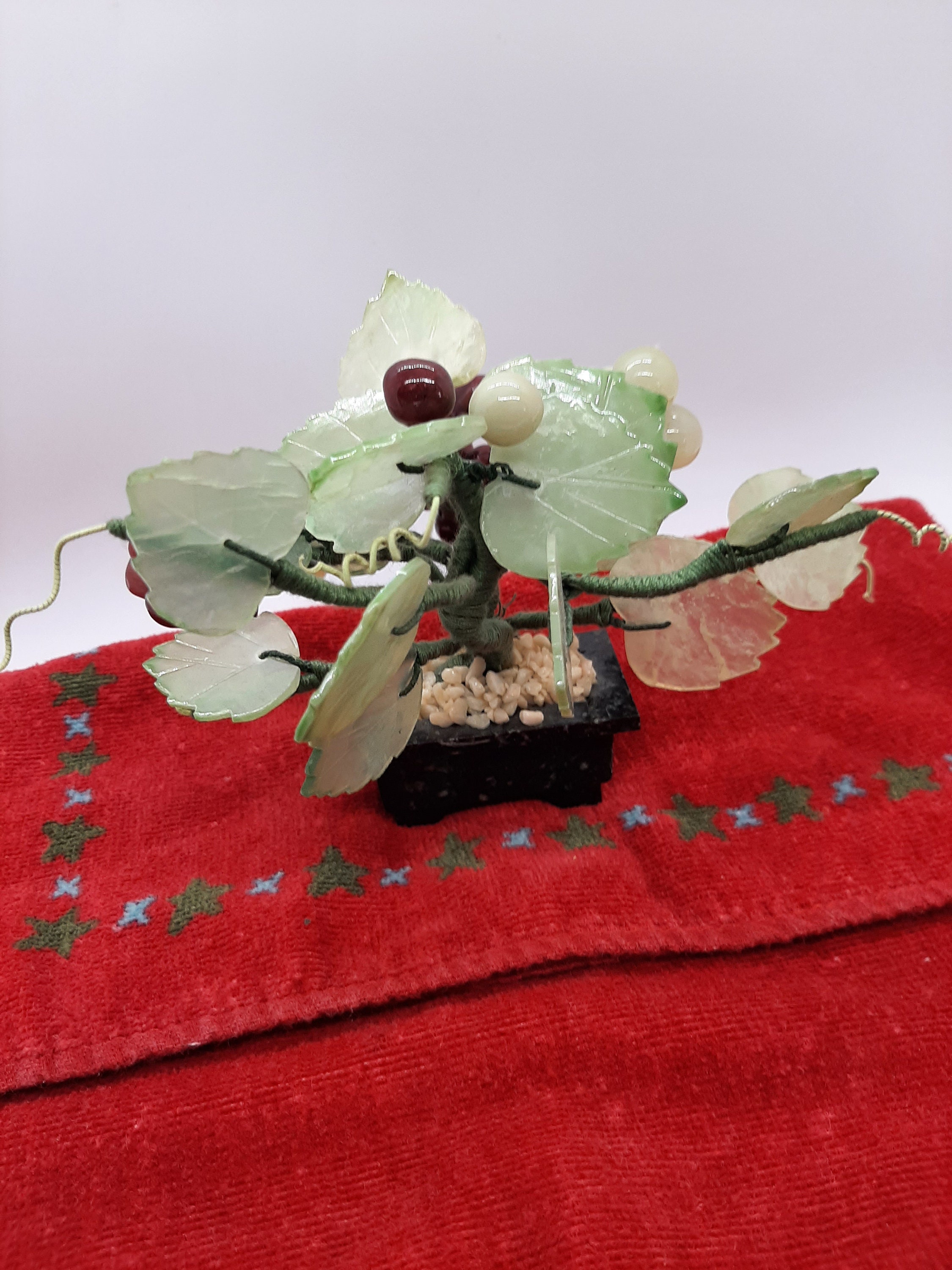 Vintage Jade/gemstone Bonsai Tree - Etsy