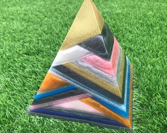 Gold Pyramid Sculpture - Etsy