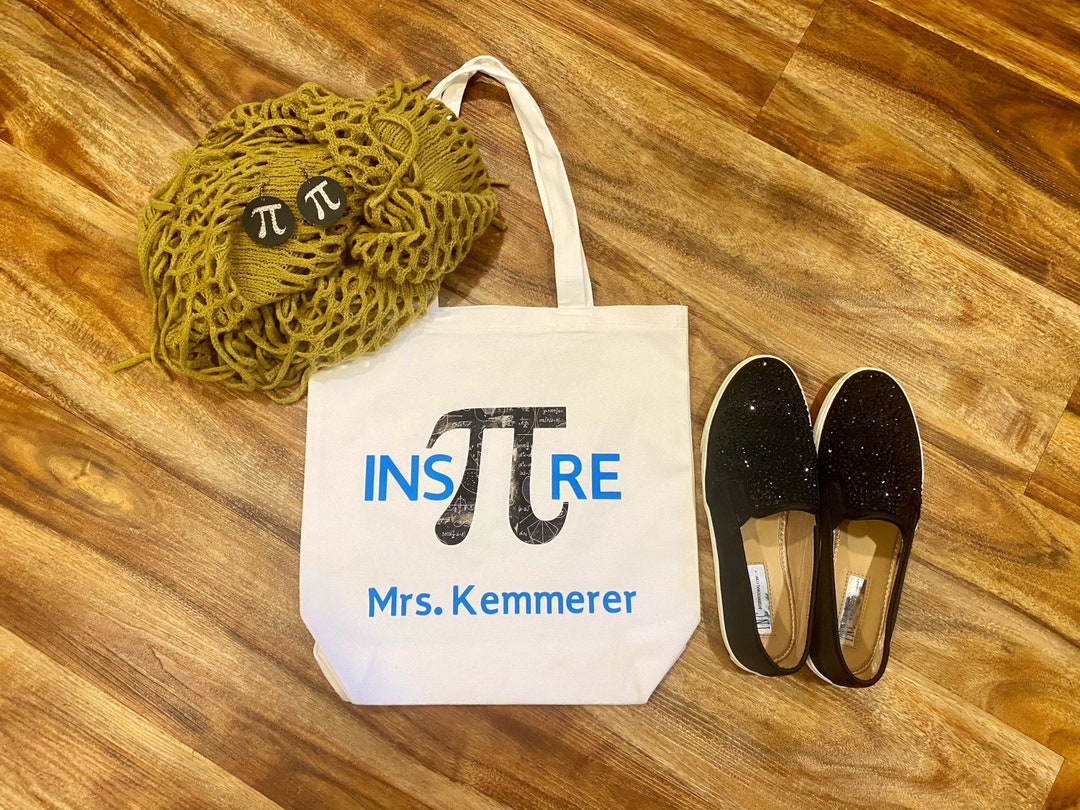 Personalized Pi Math Tote, Inspired Tote, Math Teacher Tote, Math ...