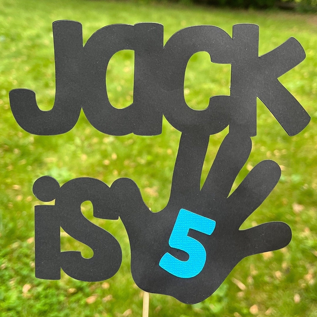Fifth Birthday Cake Topper, Hi Five Cake Topper, Kids Birthday Topper ...