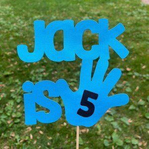 Fifth Birthday Cake Topper, Hi Five Cake Topper, Kids Birthday Topper ...