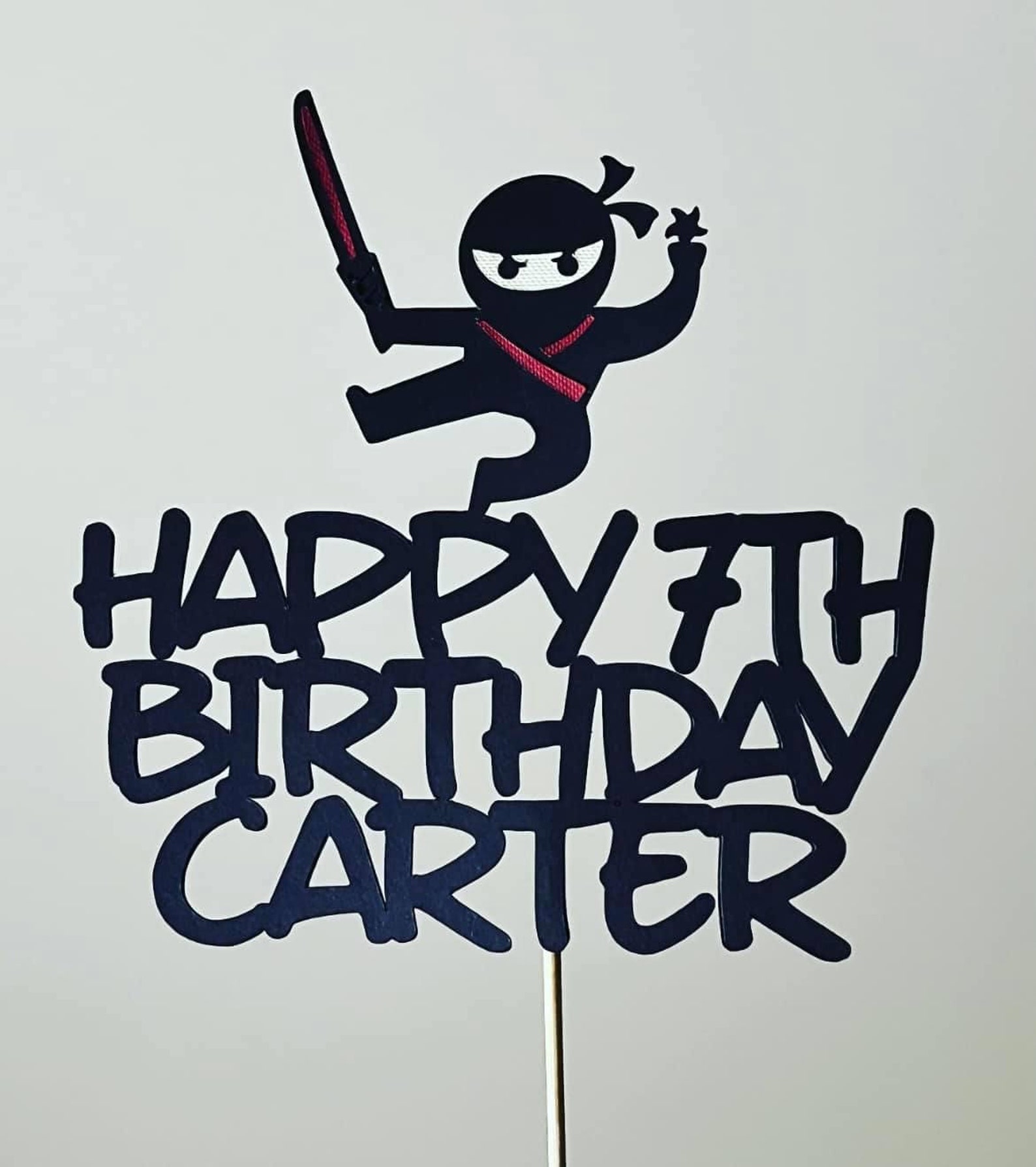 Ninja Cake Topper Ninja Birthday Ninja Birthday Party Cake - Etsy