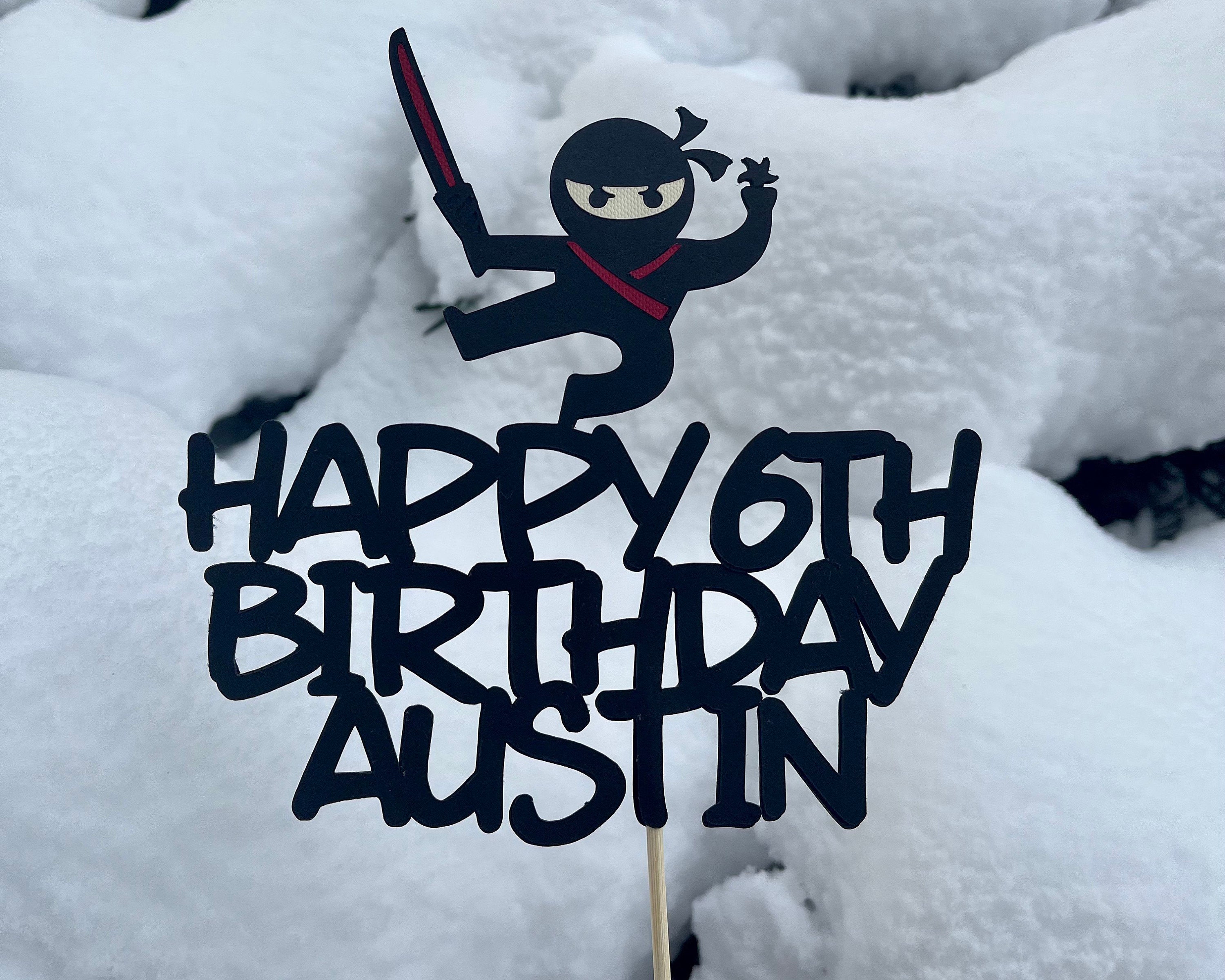 Ninja Cake Topper Ninja Birthday Ninja Birthday Party Cake - Etsy Hong Kong