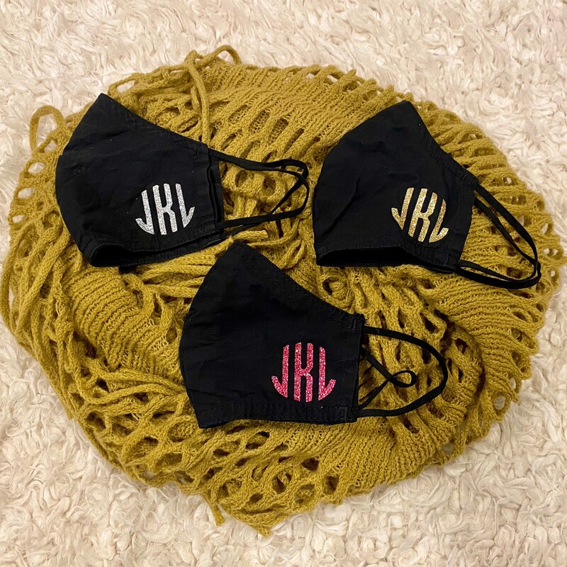 Monogrammed Mask - Etsy