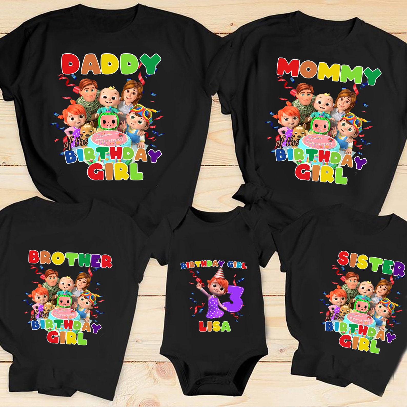 Personalized Cocomelon Birthday T Shirt Cocomelon Family Etsy
