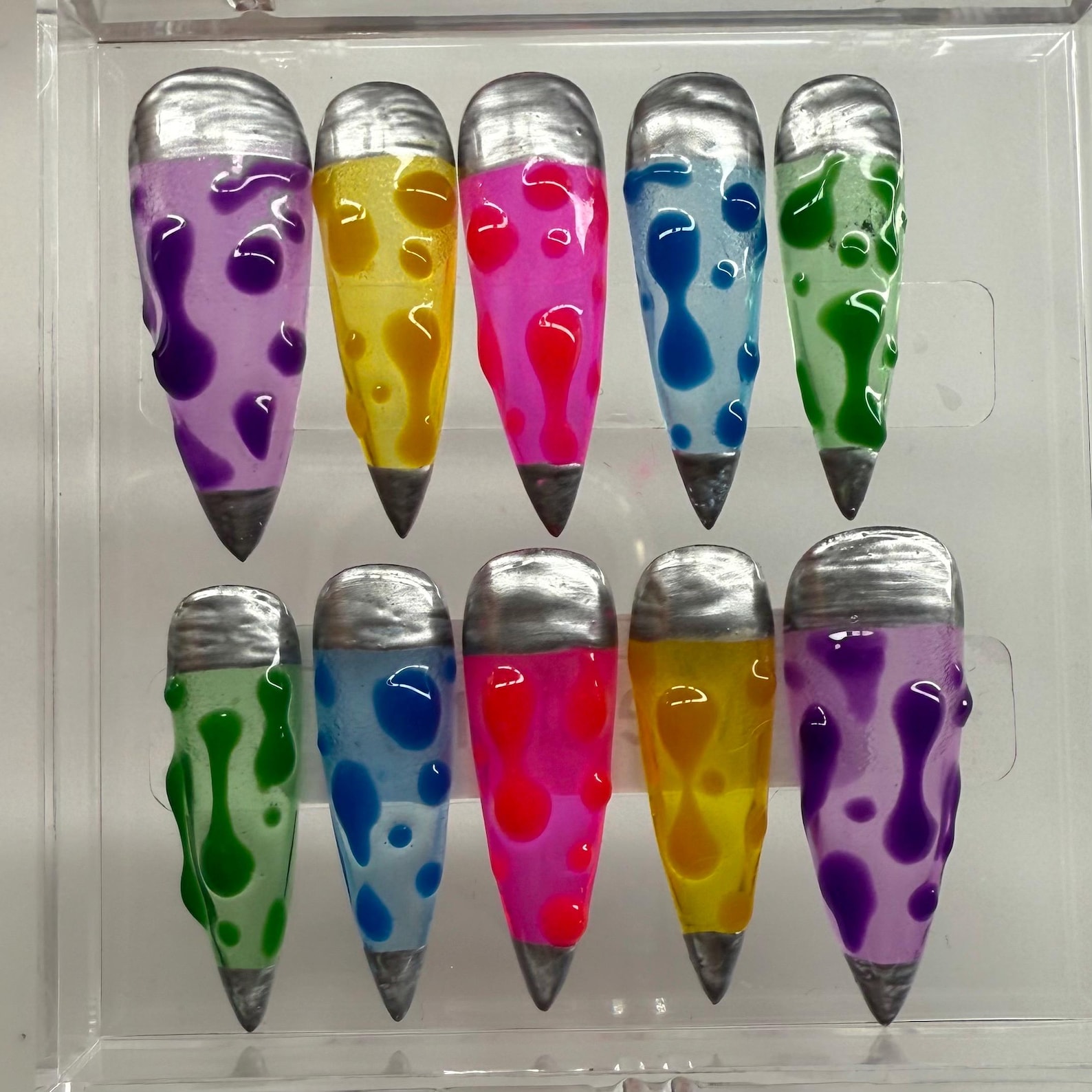 Glow in the Dark Lava Lamp Press on Nails - Etsy