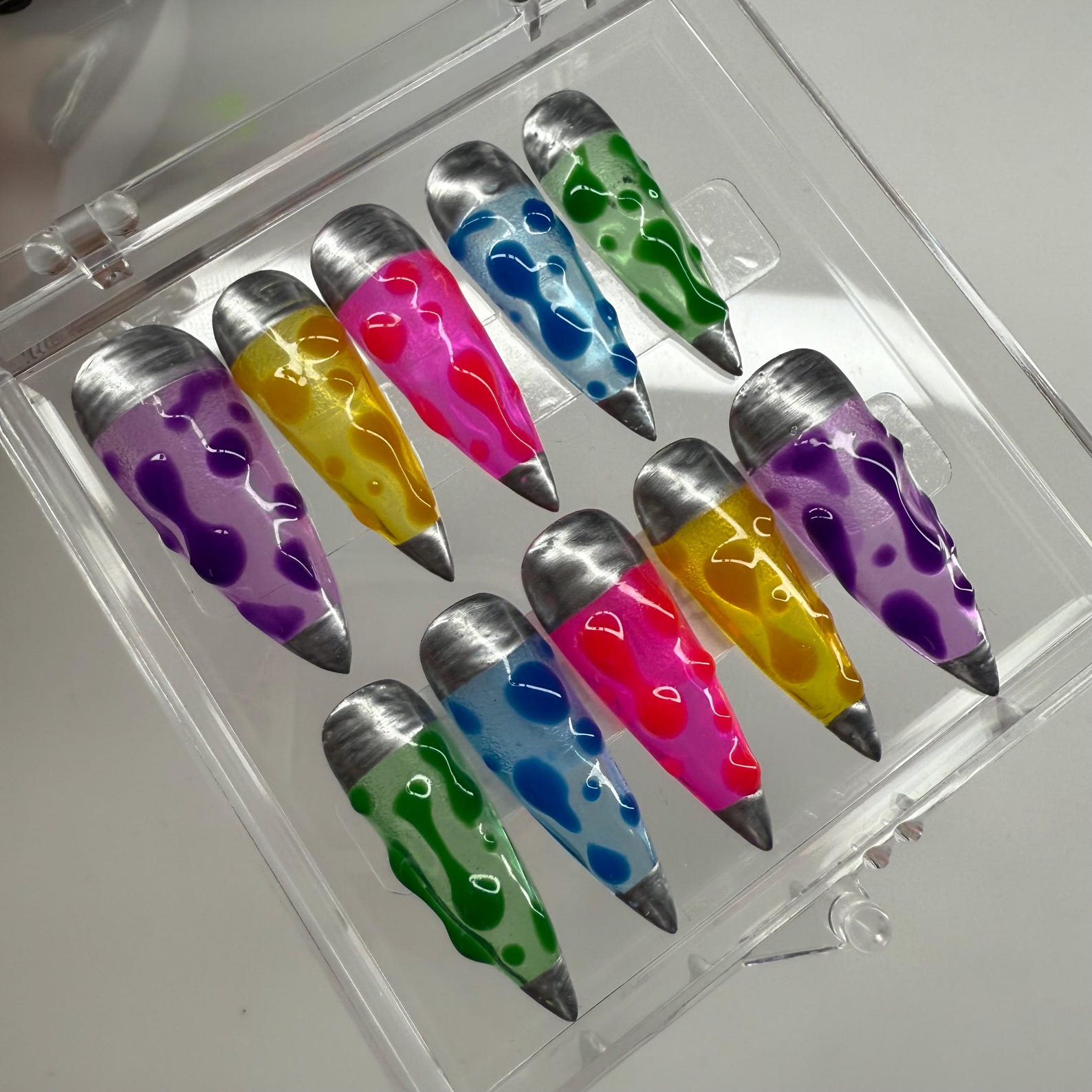 Glow in the Dark Lava Lamp Press on Nails - Etsy